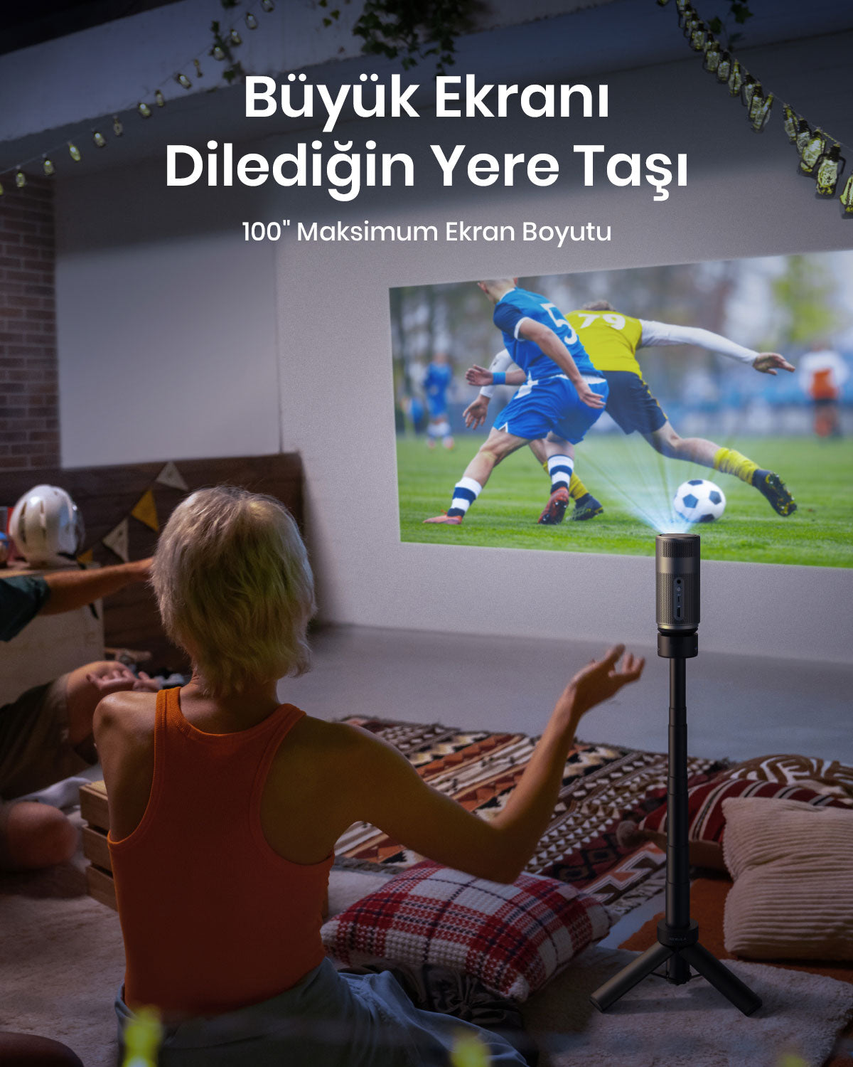 Anker Nebula Capsule Air World's Smallest Google TV Projector - Black