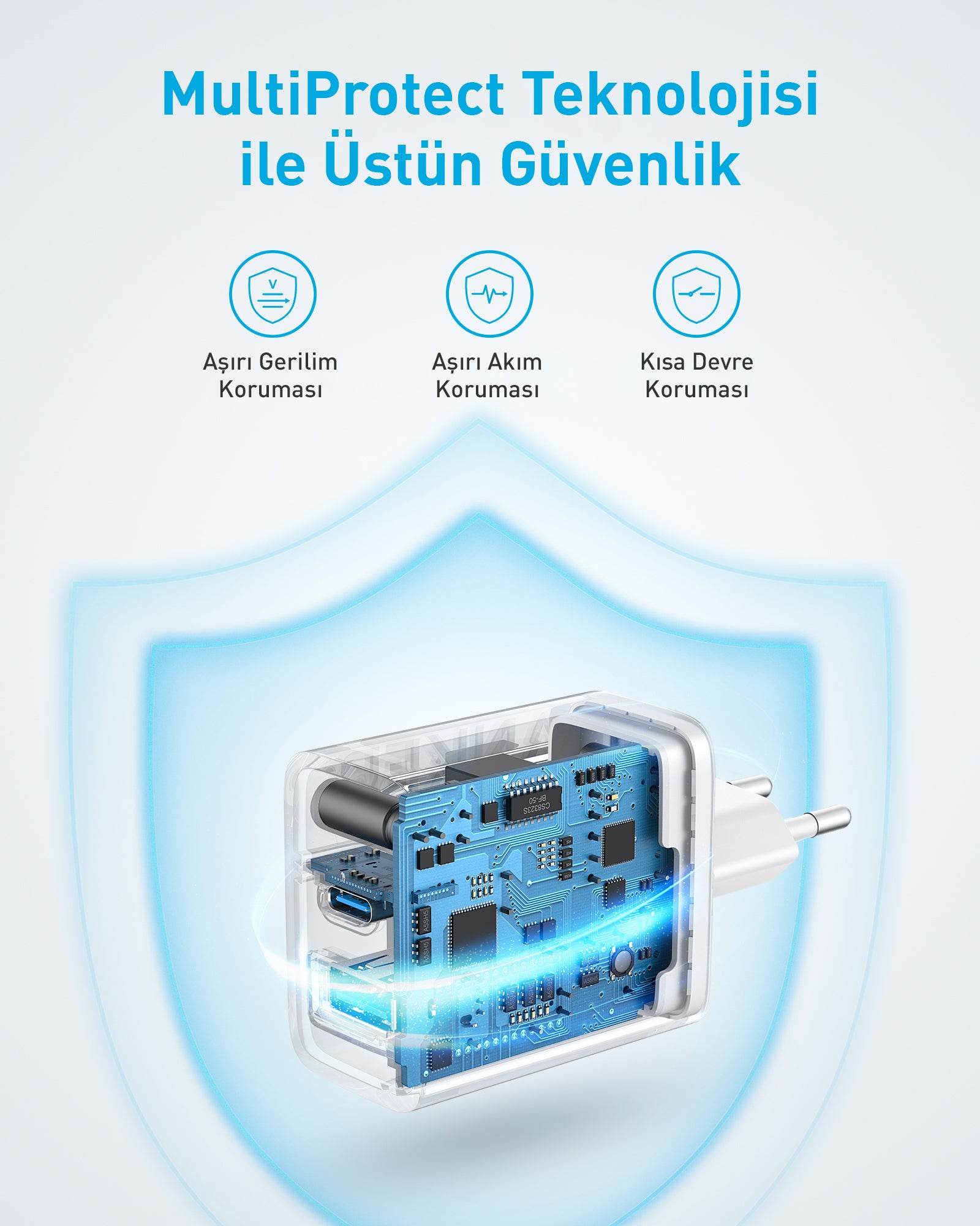 Anker 312 Hızlı Şarj Cihazı (2-Port, 20W) | Anker